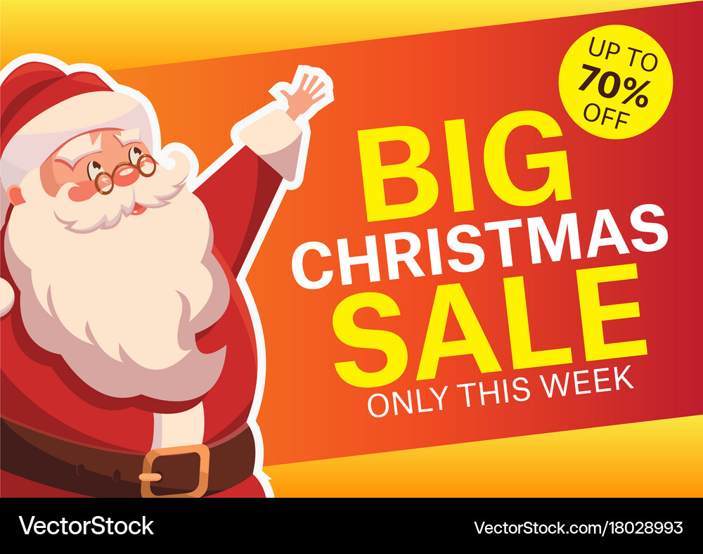 With happy santa claus Royalty Free Vector Image