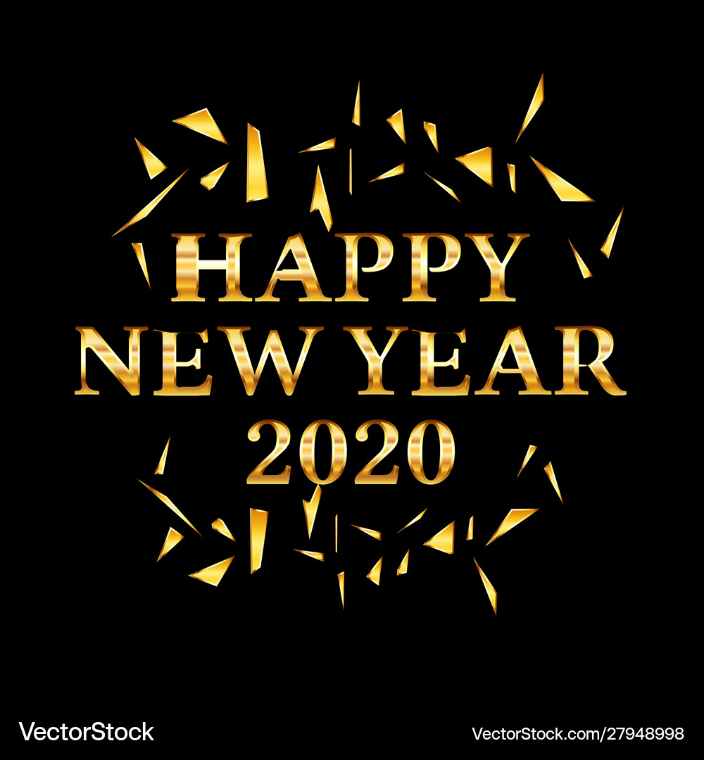2020 colorful text isolated on white background Vector Image
