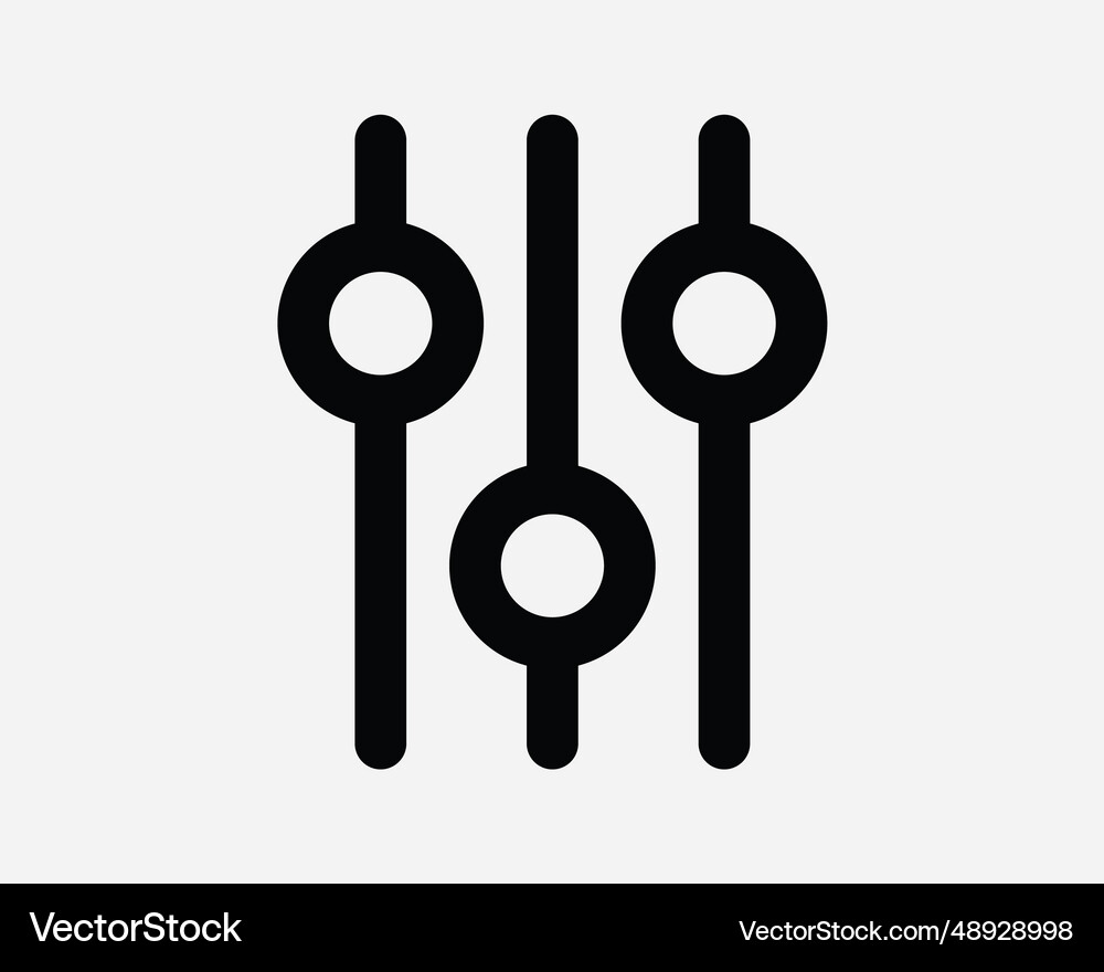 Audio mixer dial icon music sound control panel Vector Image
