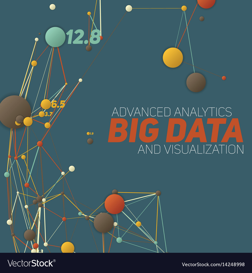 Big data visualization futuristic Royalty Free Vector Image