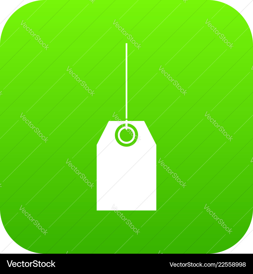 Blank black tag icon digital green Royalty Free Vector Image