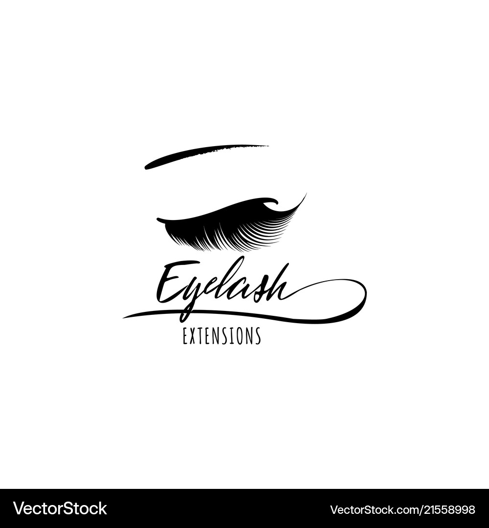 Eyelash extension banner template for makeup and Vector Image