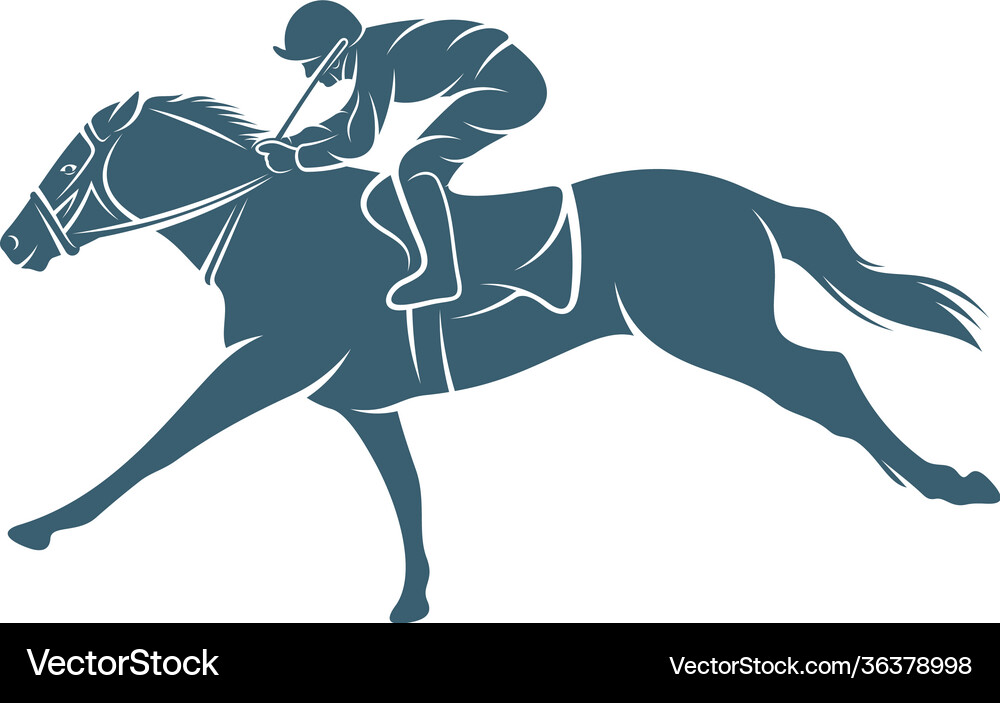 Horse racing design creative race logo Royalty Free Vector