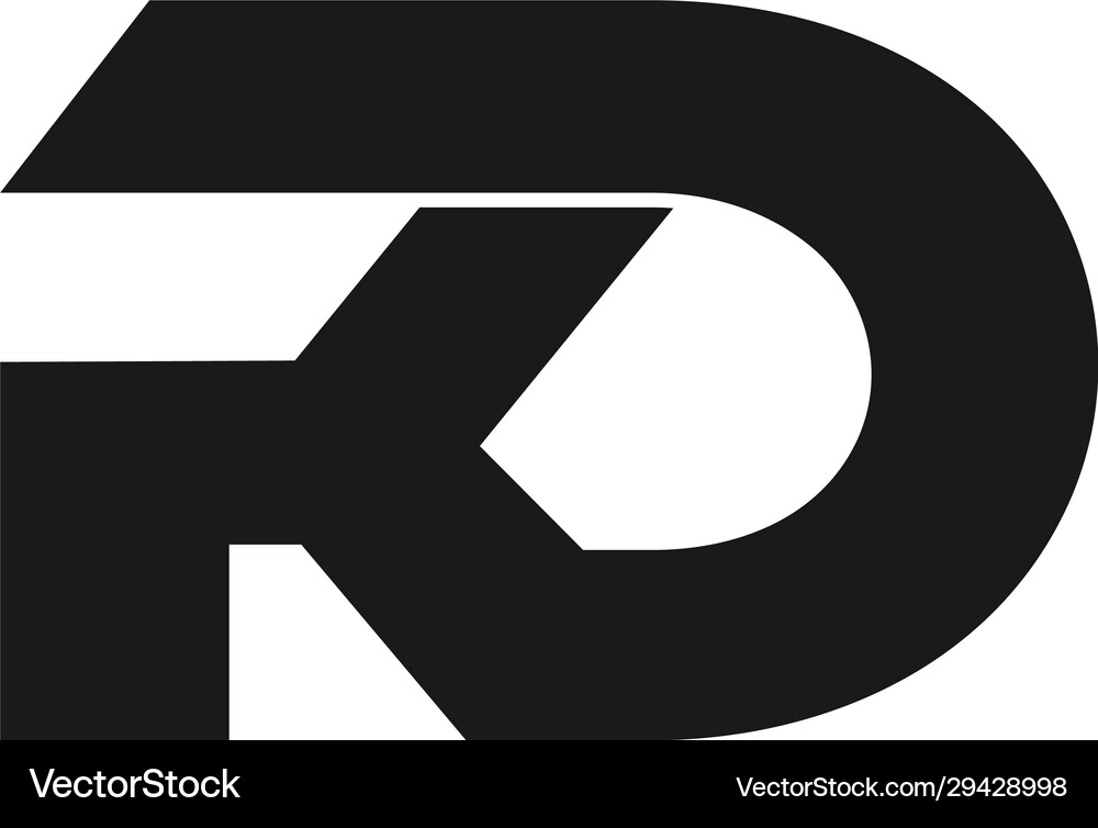 Letter kd symbol linked geometric design logo Vector Image