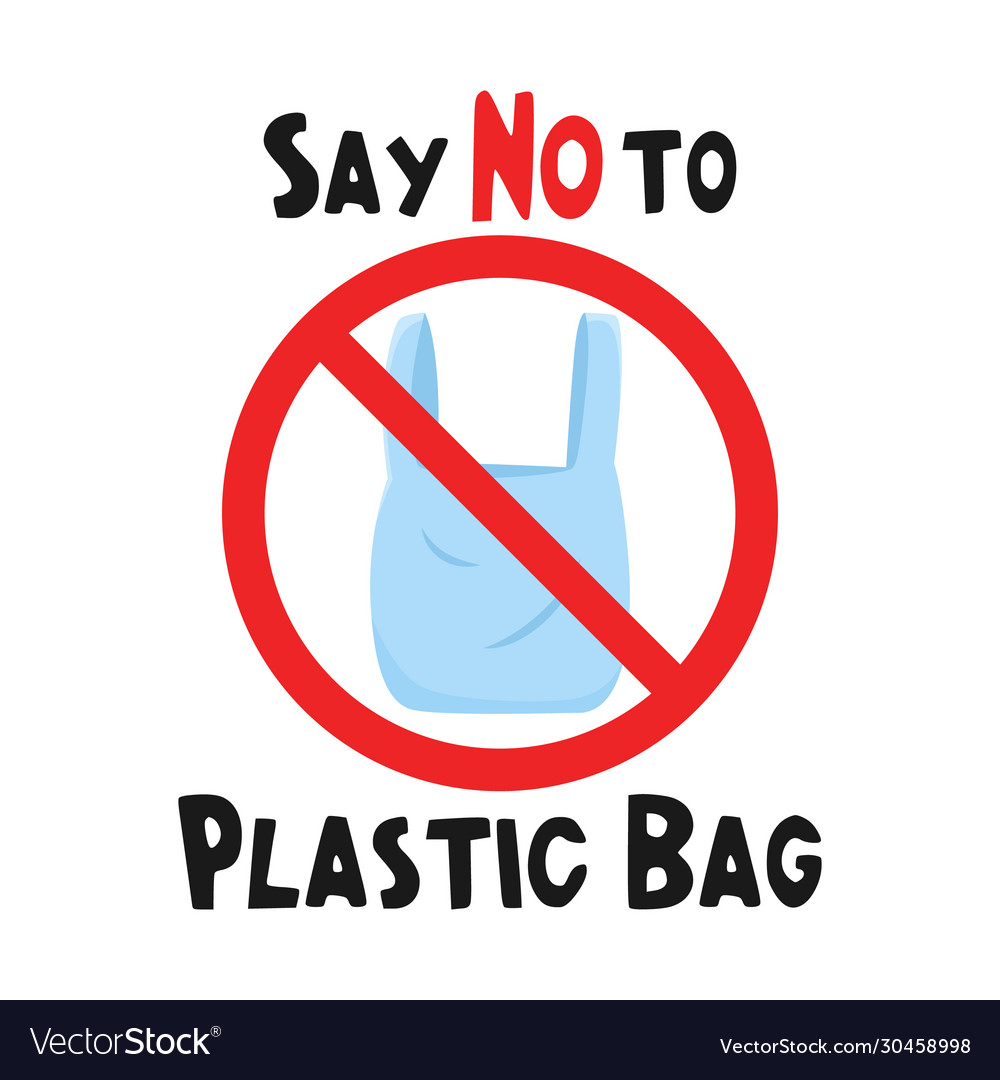 No-plastic-bag Royalty Free Vector Image - VectorStock