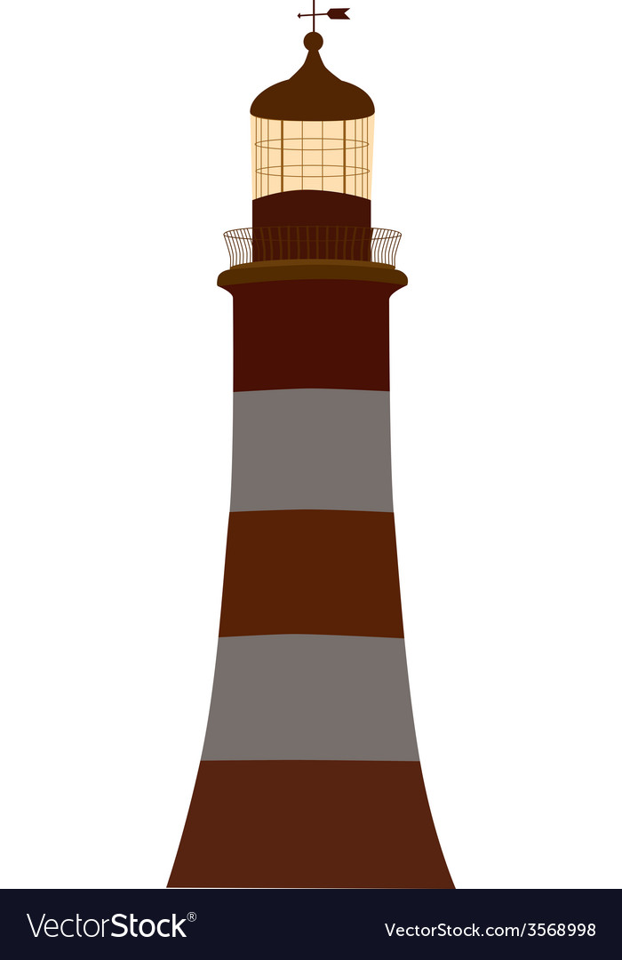 Old lighthouse Royalty Free Vector Image - VectorStock