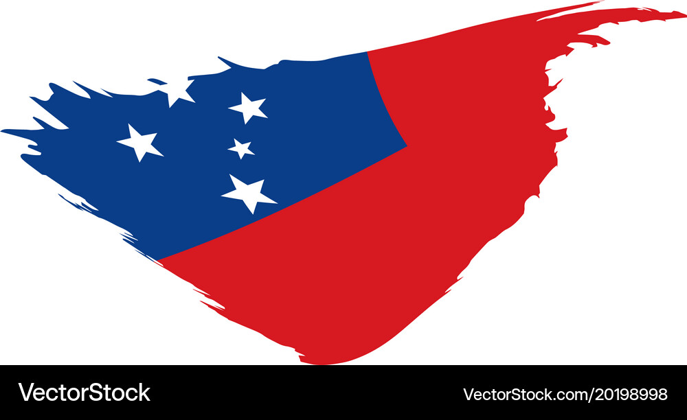 Samoa flag Royalty Free Vector Image - VectorStock