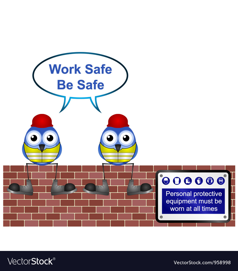 Workers work safe Royalty Free Vector Image - VectorStock