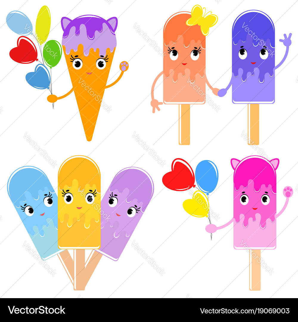 A set of different cartoon variants eskimo Vector Image