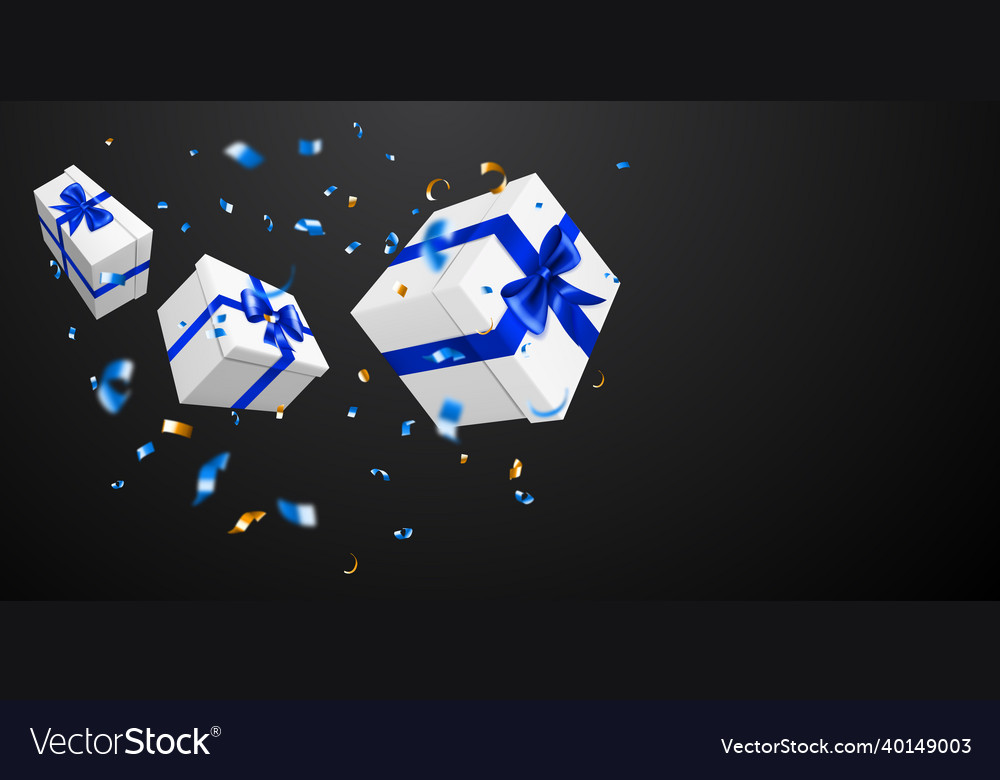 Background with gift boxes Royalty Free Vector Image