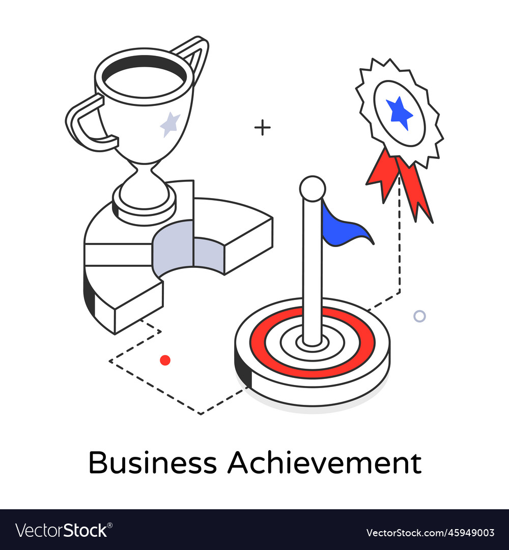 Business achievement Royalty Free Vector Image