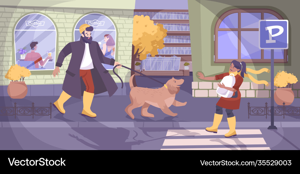 Child safety and dog background Royalty Free Vector Image