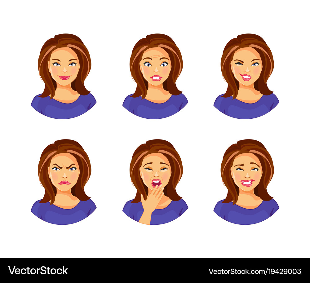 Collection of emotions Royalty Free Vector Image