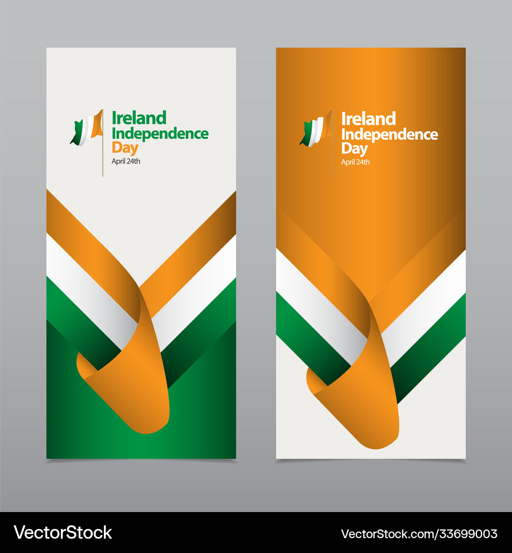 Happy ireland independence day celebration Vector Image