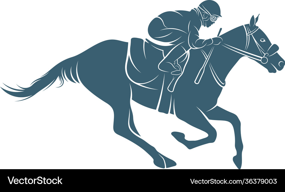 Horse racing design creative race logo Royalty Free Vector