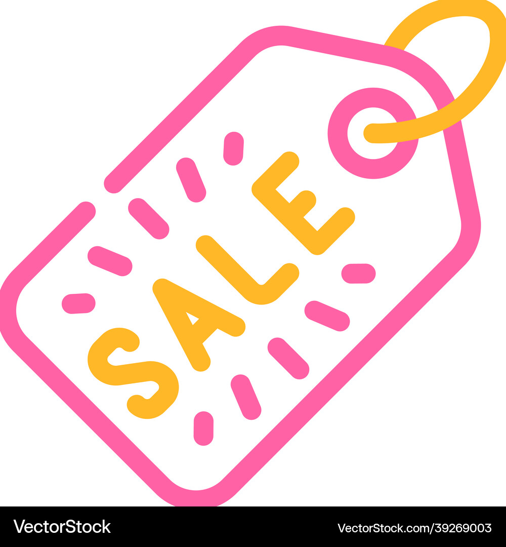 Label sale color icon Royalty Free Vector Image