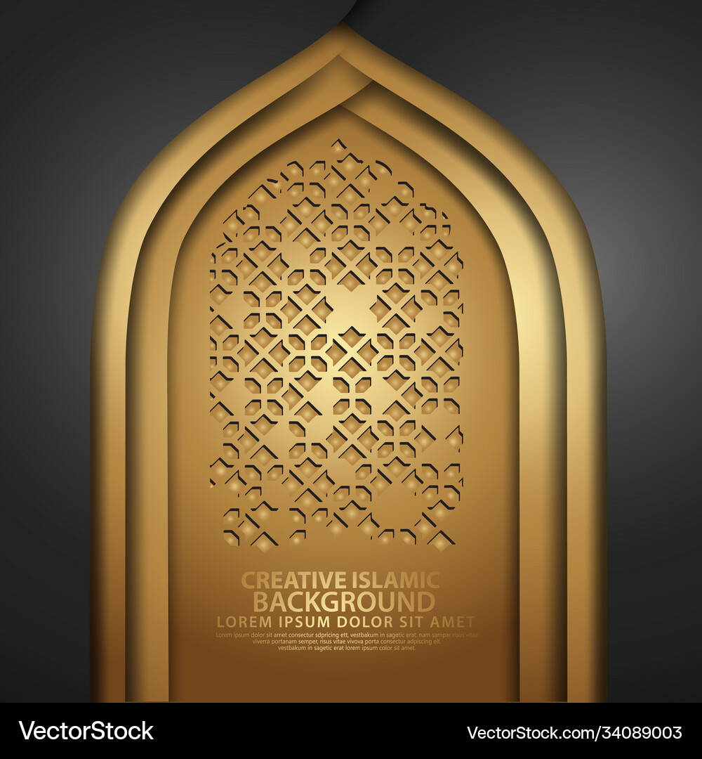 Luxurious islamic art for greeting card Royalty Free Vector