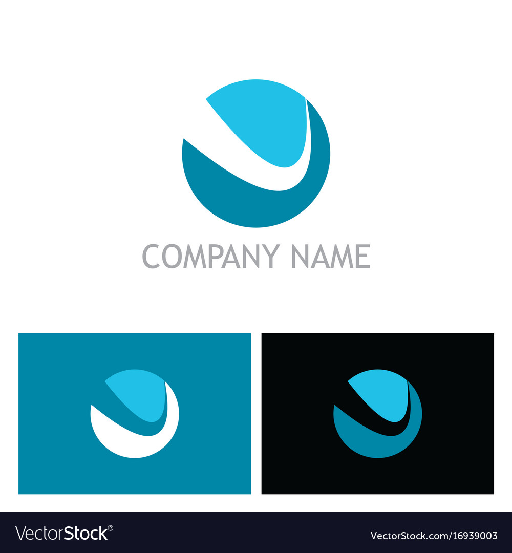 Round loop abstract logo Royalty Free Vector Image