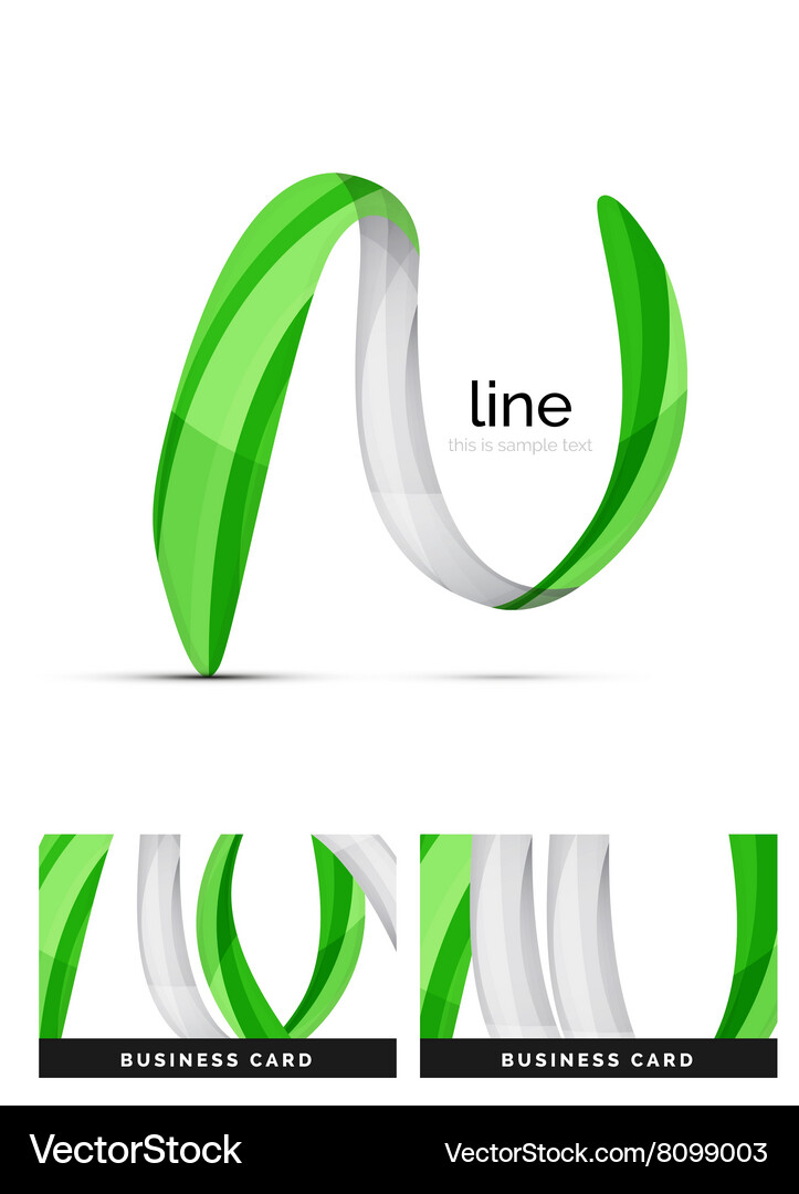 Swirl wavy ribbon abstract concept Royalty Free Vector Image