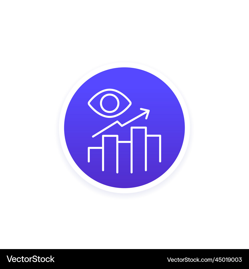 Views Analytics Icon Line Royalty Free Vector Image 6644