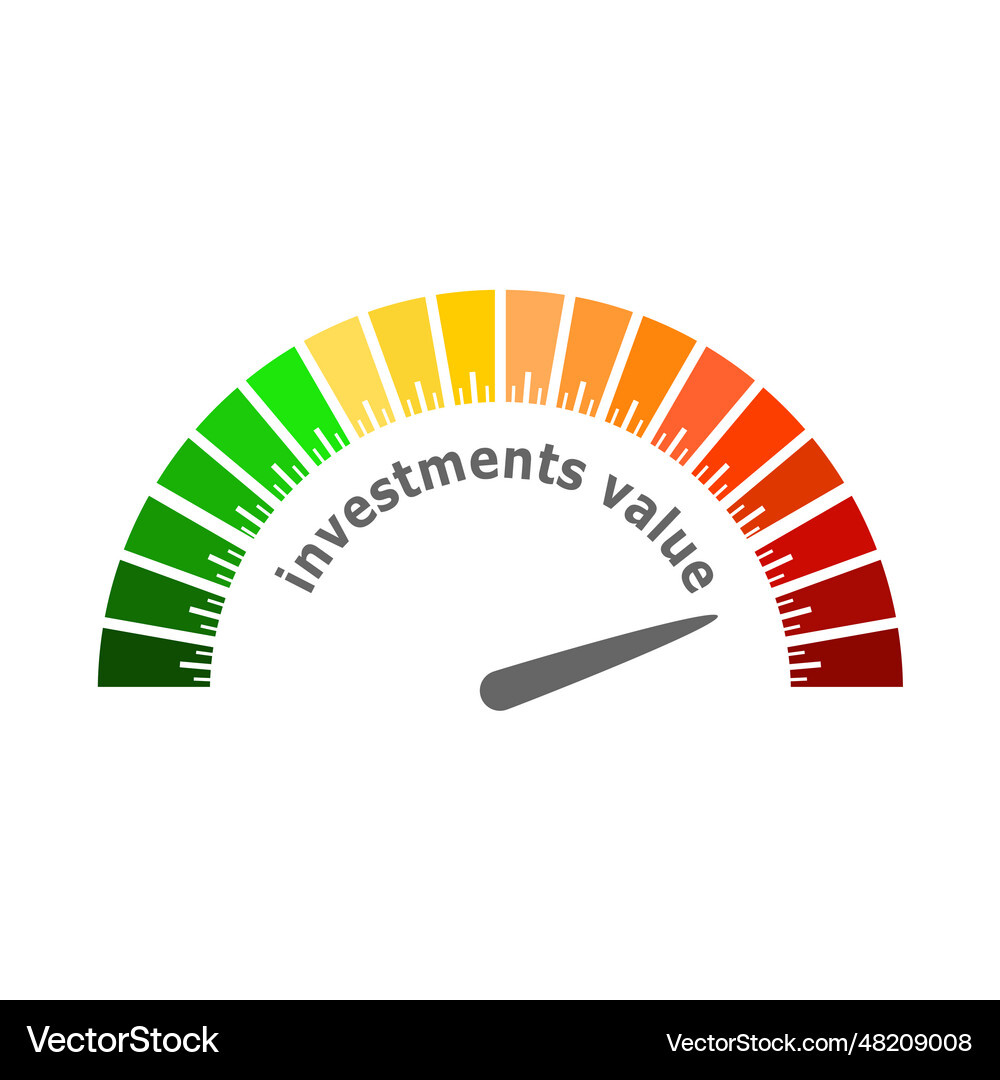 Abstract measuring device panel of investments Vector Image