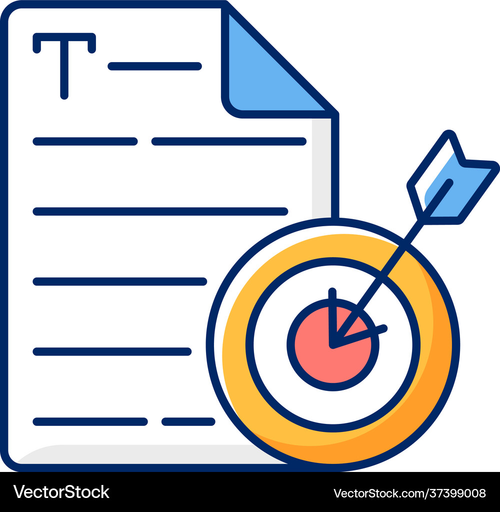 Aiming at target audience rgb color icon Vector Image