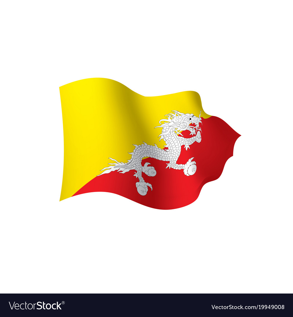 Bhutan flag Royalty Free Vector Image - VectorStock