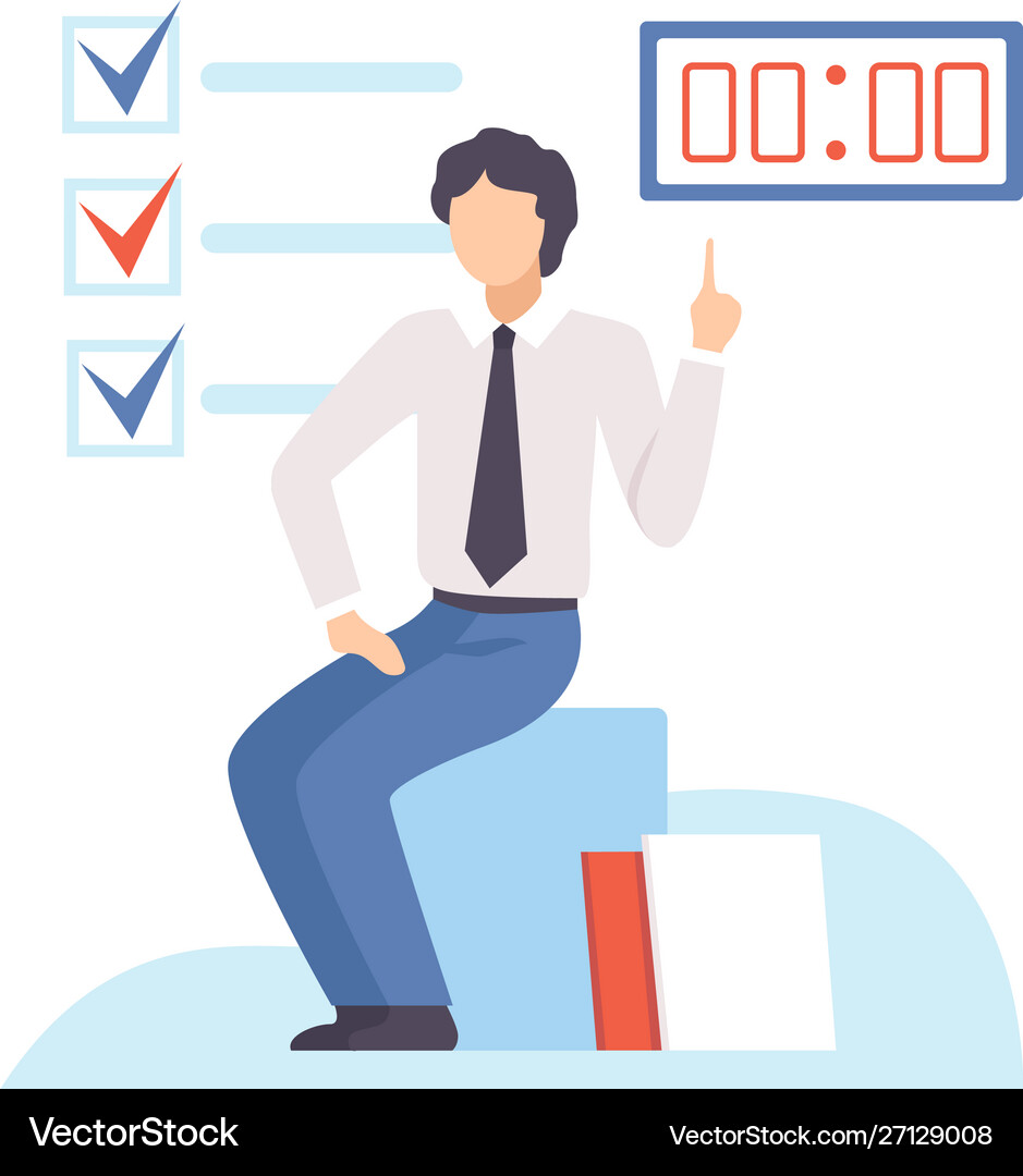 Businessman planning organizing and controlling Vector Image