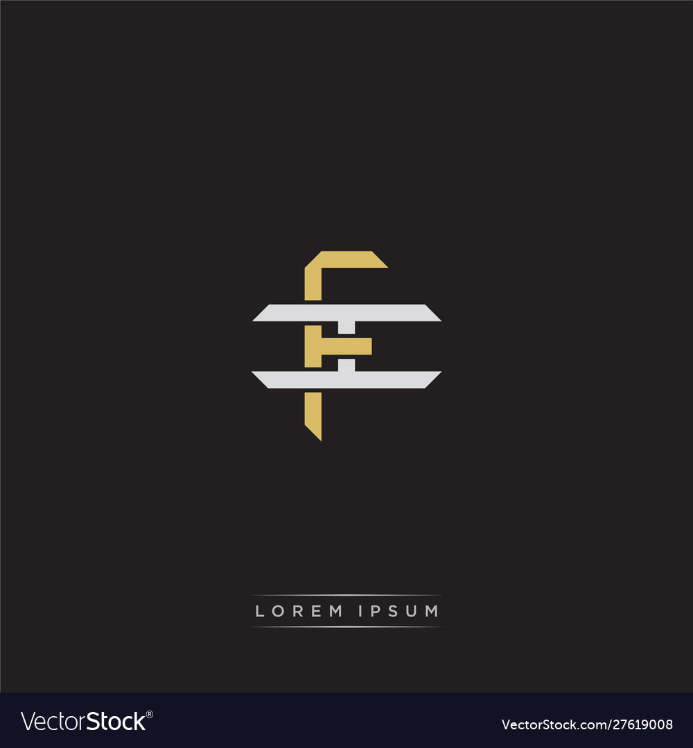 Fi initial letter overlapping interlock logo Vector Image