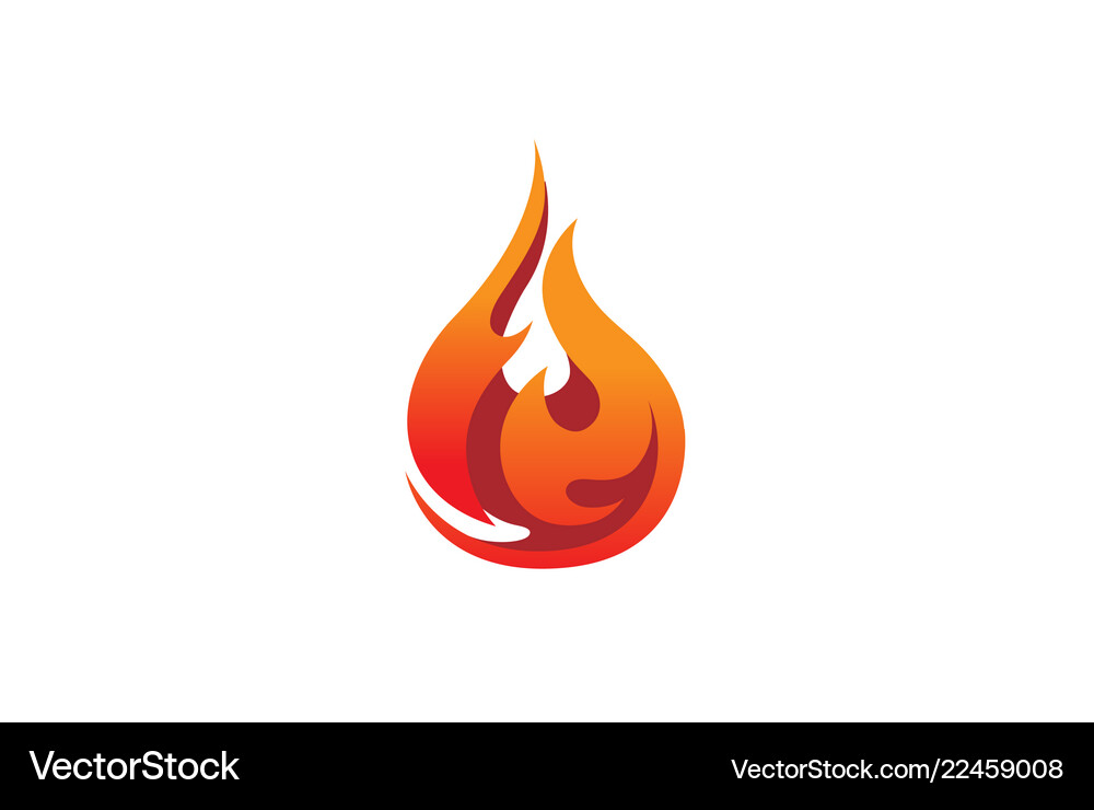 Flaming fire logo Royalty Free Vector Image - VectorStock