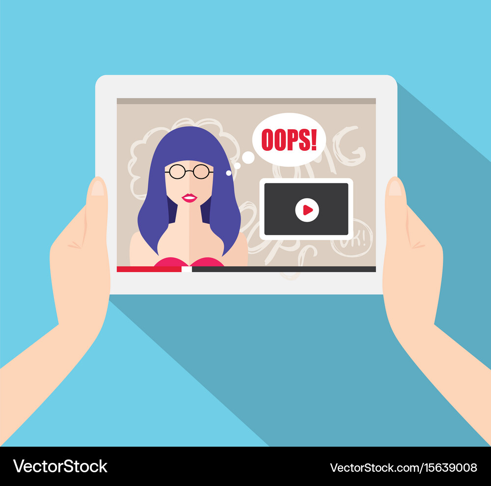 Girl live blogger Royalty Free Vector Image - VectorStock
