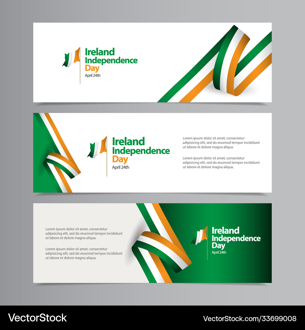 Happy ireland independence day celebration Vector Image