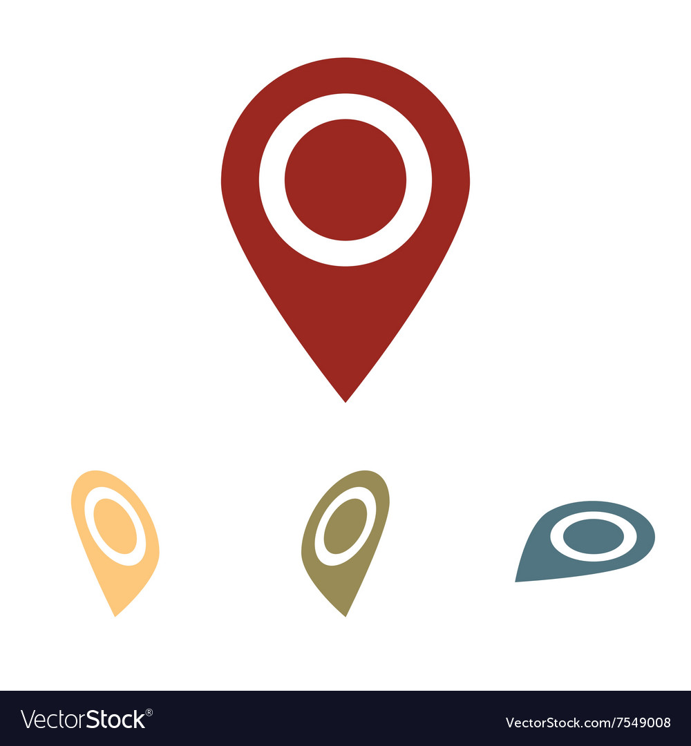 Map pointer with information icon Royalty Free Vector Image