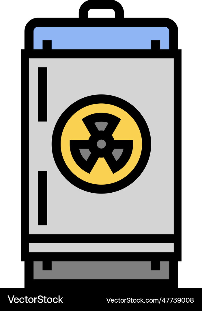 Nuclear waste storage energy color icon Royalty Free Vector