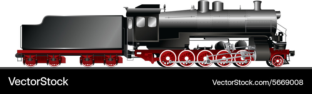 Old steam locomotive Royalty Free Vector Image