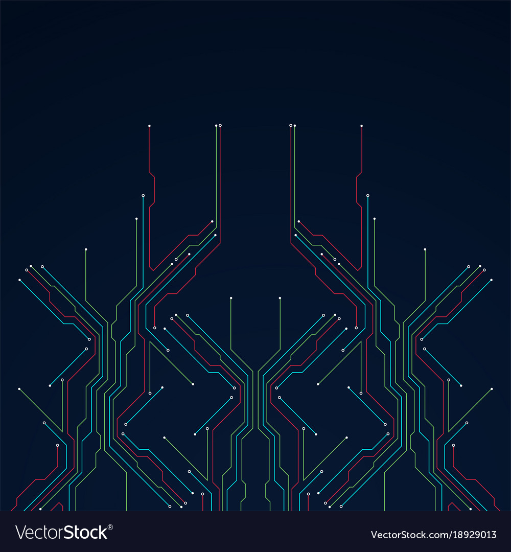 Abstract technology circuit board communication Vector Image