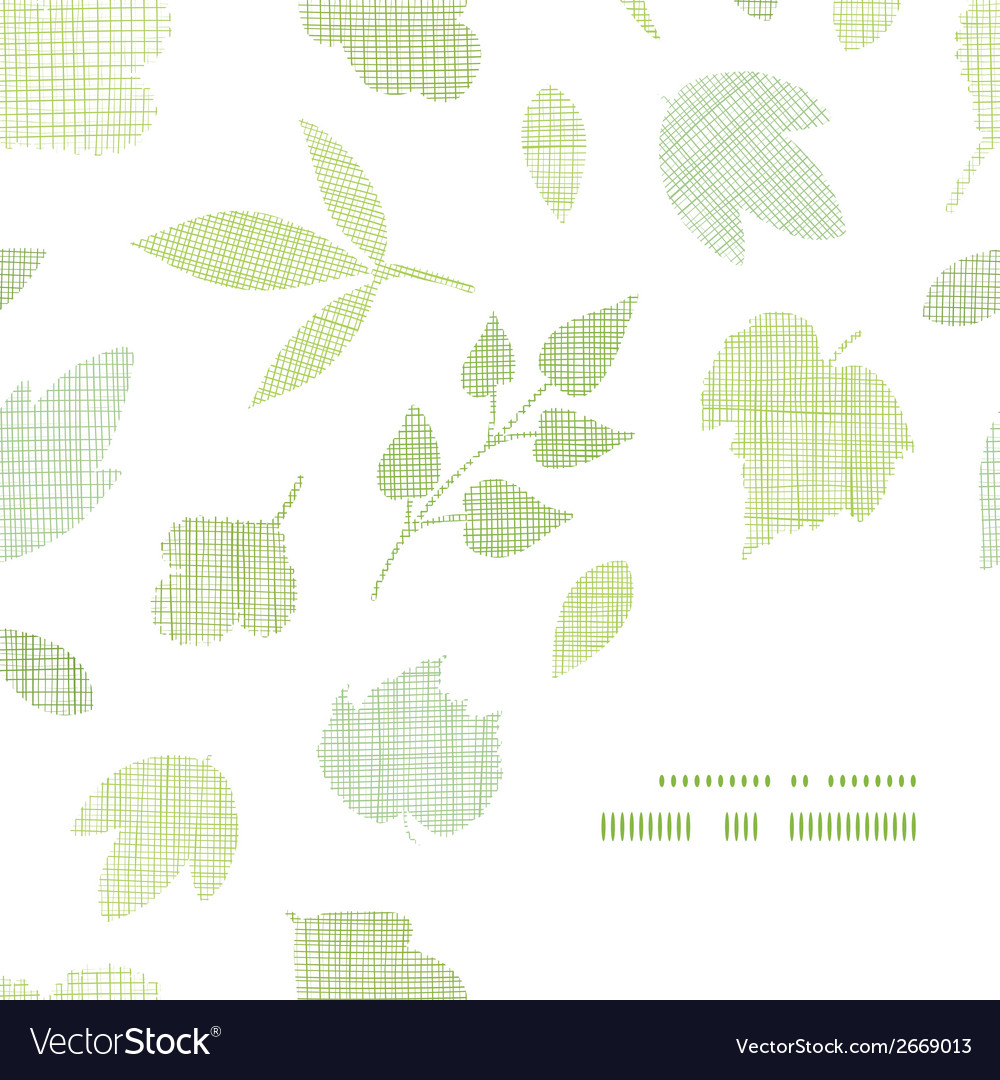 Abstract textile texture frame corner pattern Vector Image