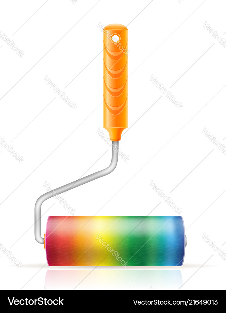 Art creative paint roller brush concept Royalty Free Vector