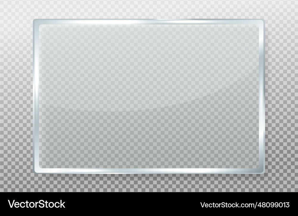 Clear glass banner signage made Royalty Free Vector Image