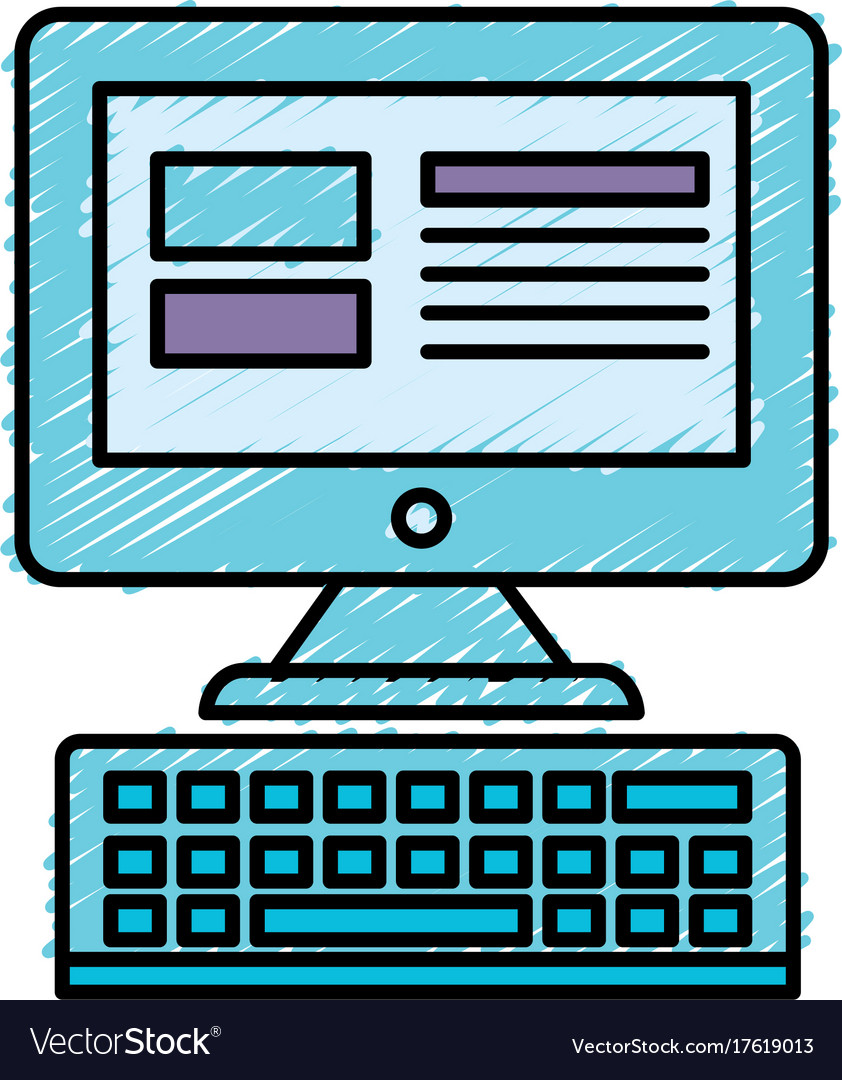Computer technology with electronic information Vector Image