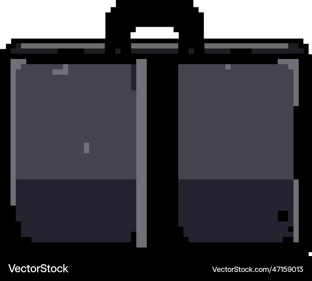 Elegance business bag game pixel art Royalty Free Vector