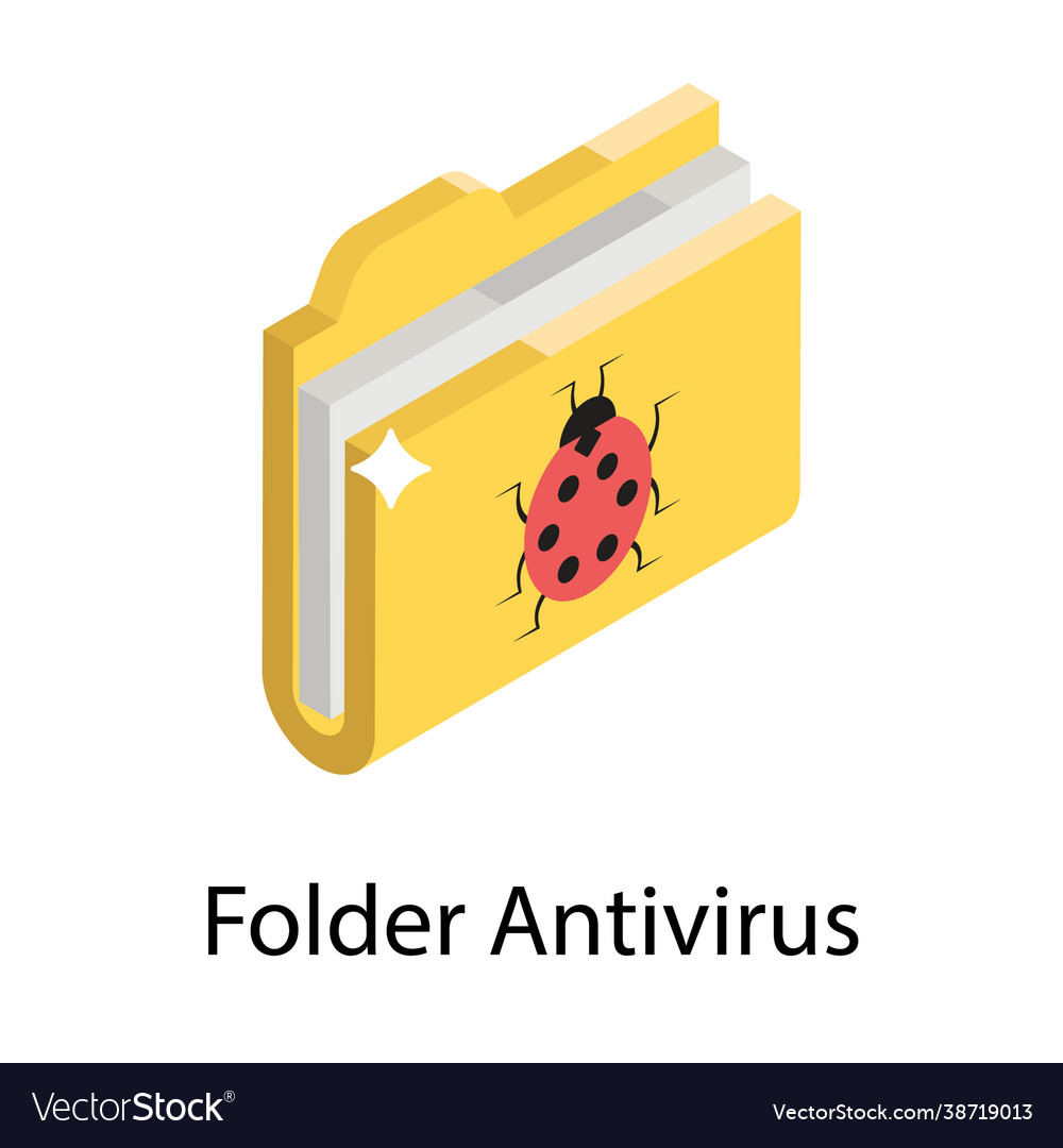 Folder virus Royalty Free Vector Image - VectorStock