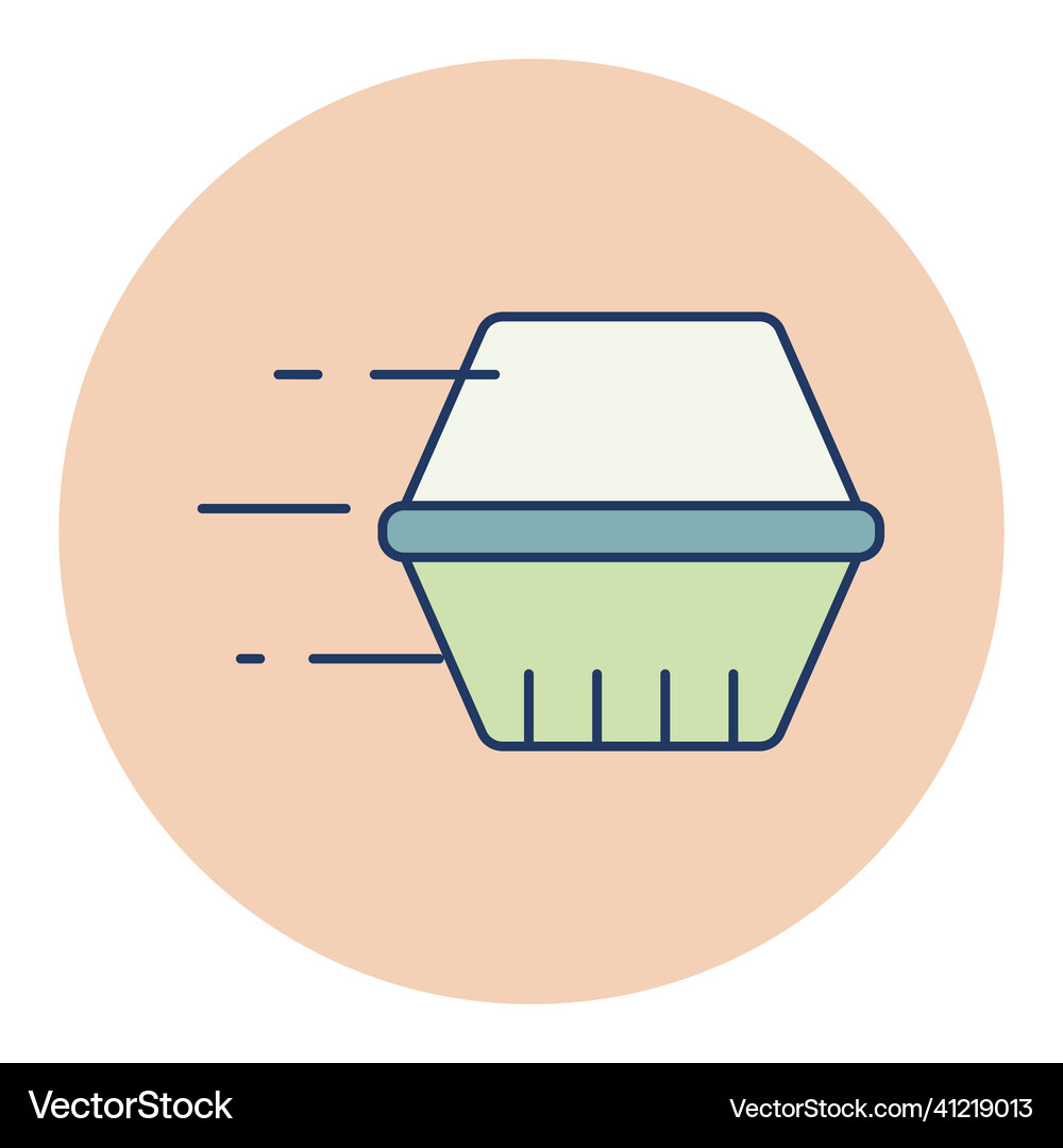 Food box flat icon delivery sign graph symbol Vector Image
