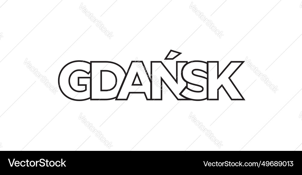 Gdansk in the poland emblem design features Vector Image