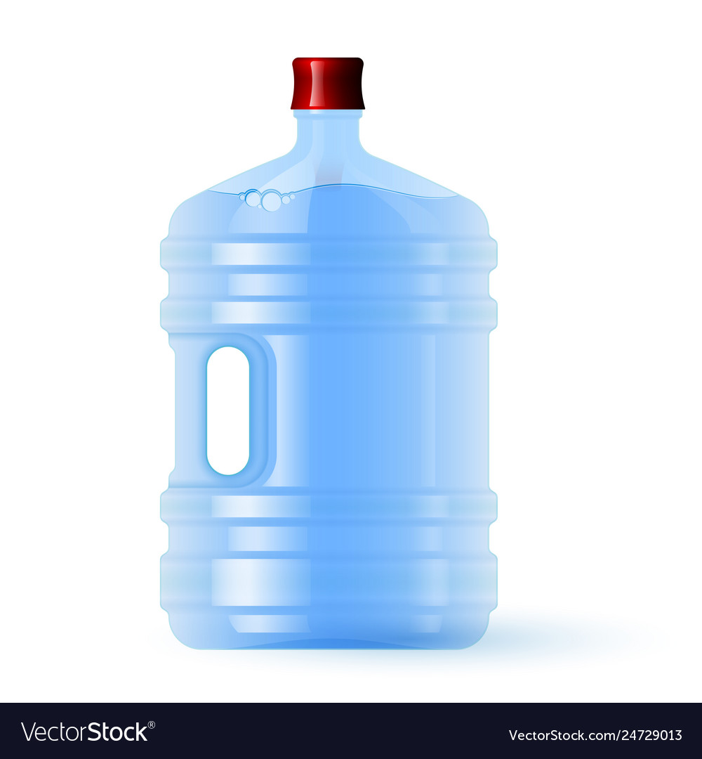 Large plastic bottle with water volume five Vector Image