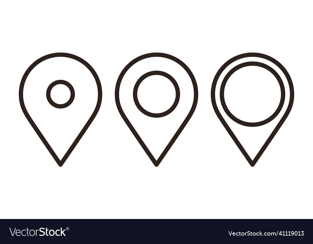 Map pointer set Royalty Free Vector Image - VectorStock