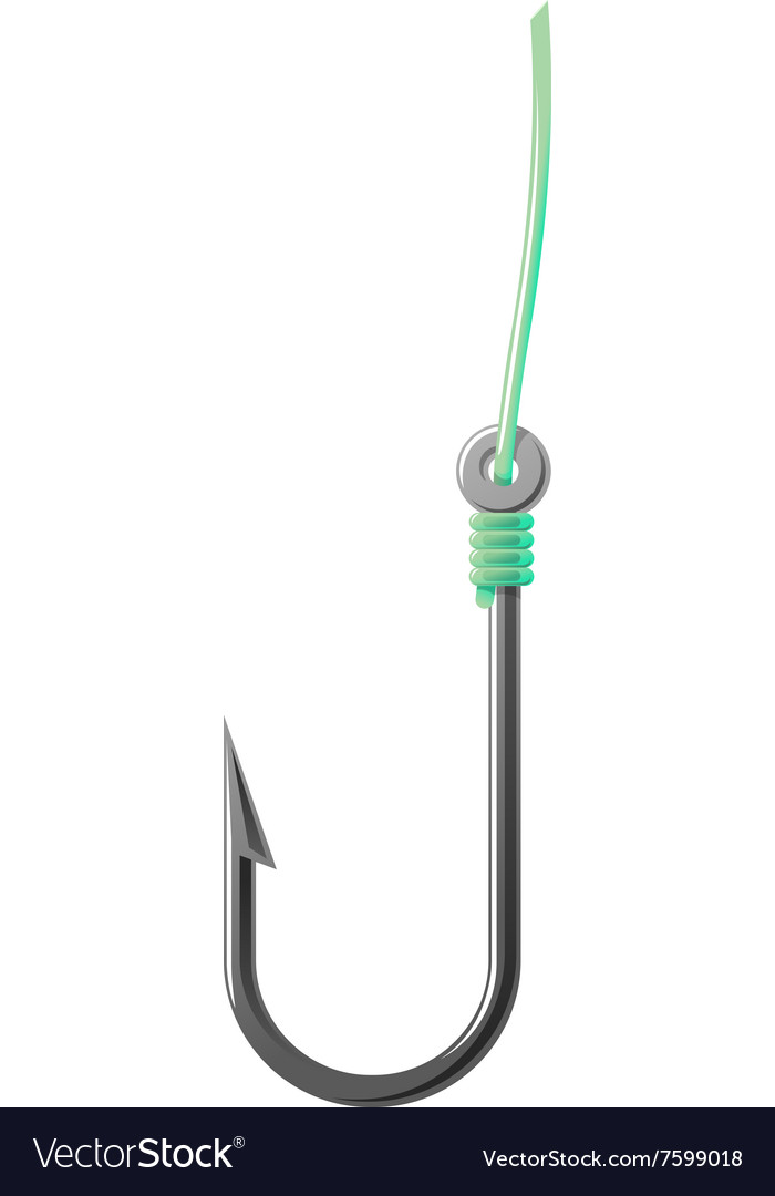 Fishing hook Royalty Free Vector Image - VectorStock