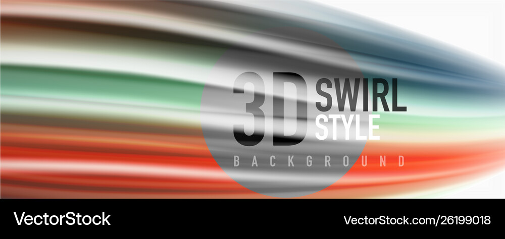 Modern liquid color flow on white - colorful flow Vector Image