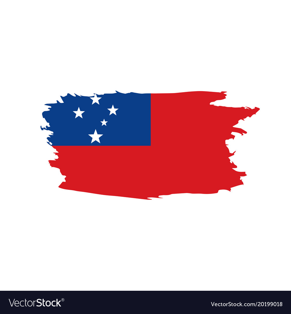 Samoa flag Royalty Free Vector Image - VectorStock
