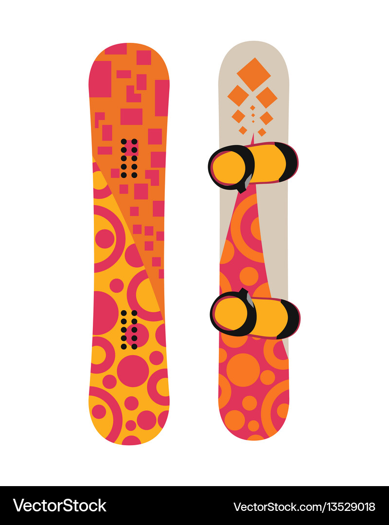 Snowboard sport boards elements Royalty Free Vector Image